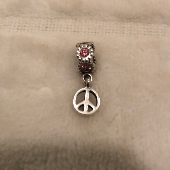 Pandora | Jewelry | Pandora Sterling Silver Charm With Peace Sign ...